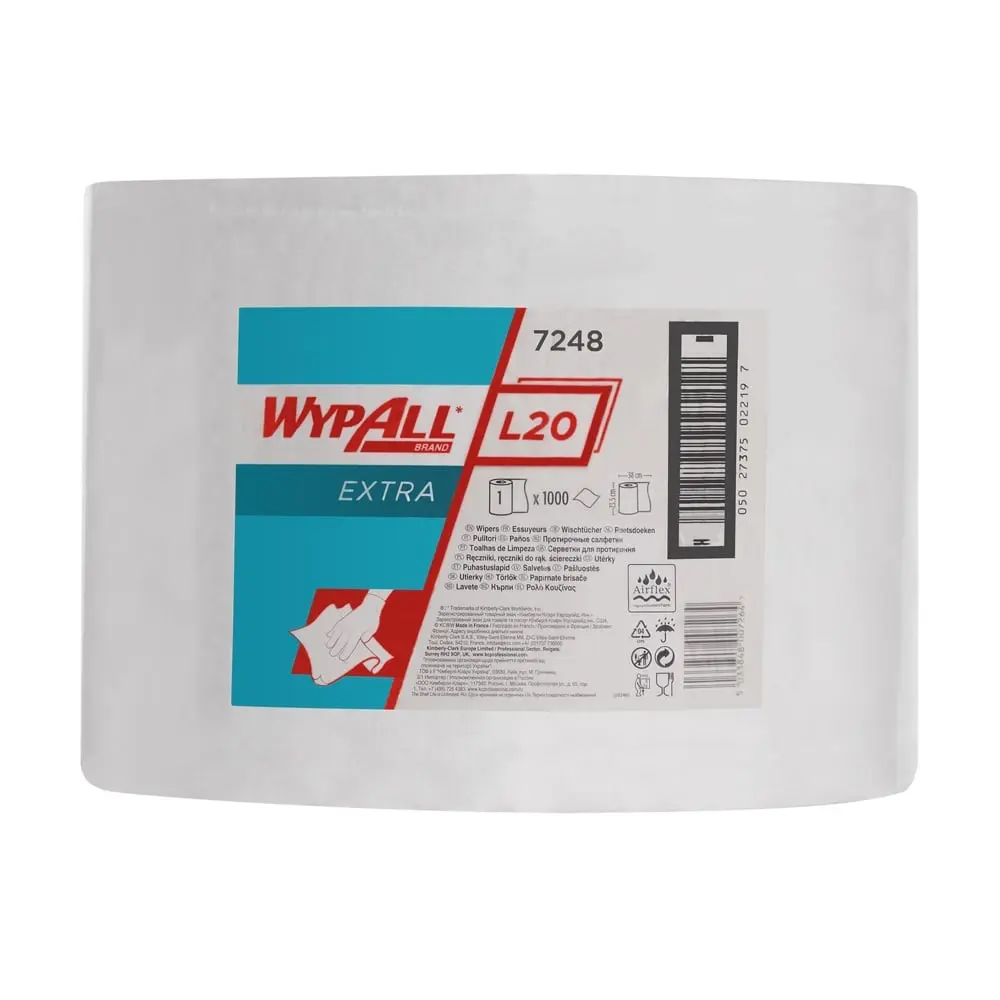 Kimberly Clark WYPALL L20 Ubrus u rolni, Beli, 1x1000 listova