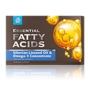 Essential Fatty Acids. Siberian Linseed Oil & Omega-3, 30 kapsula