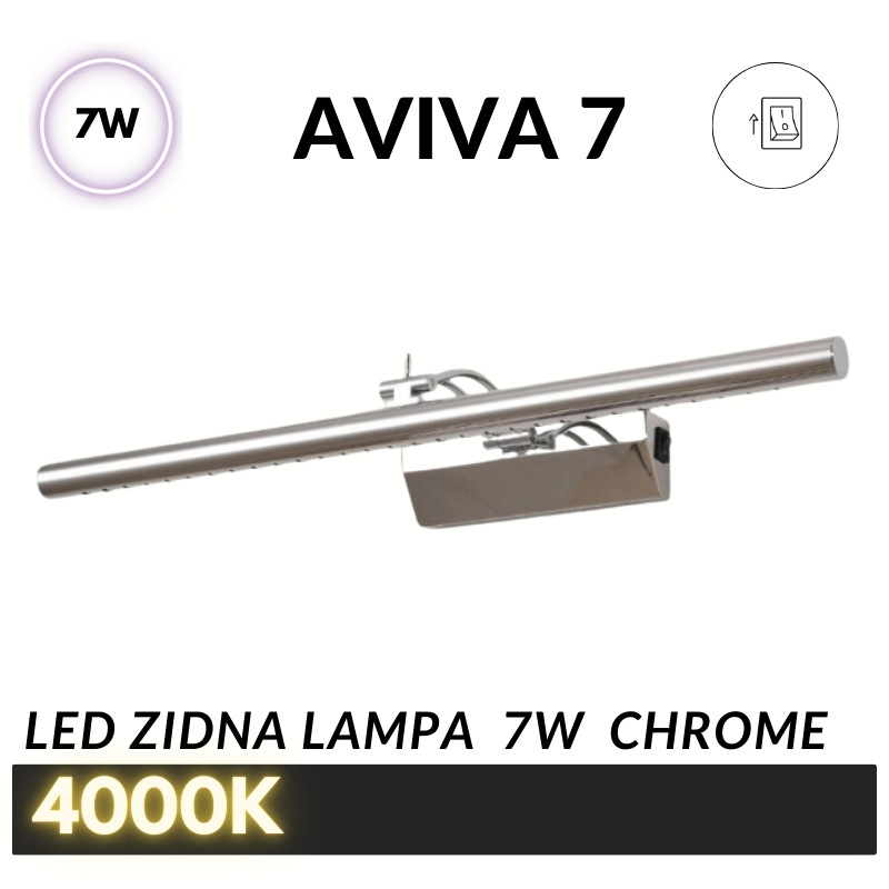 MEGGA, LED ZIDNA LAMPA CX5012A 7W 4000K CHROME, 013322