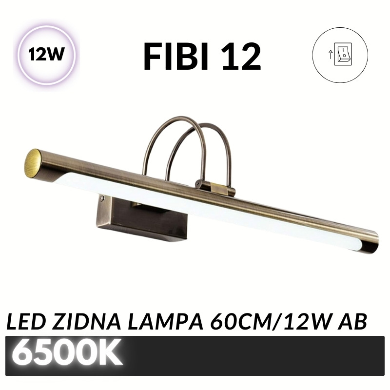 MEGGA, LED ZIDNA LAMPA 1240/60CM/12W 6500K AB FIBI, 013328