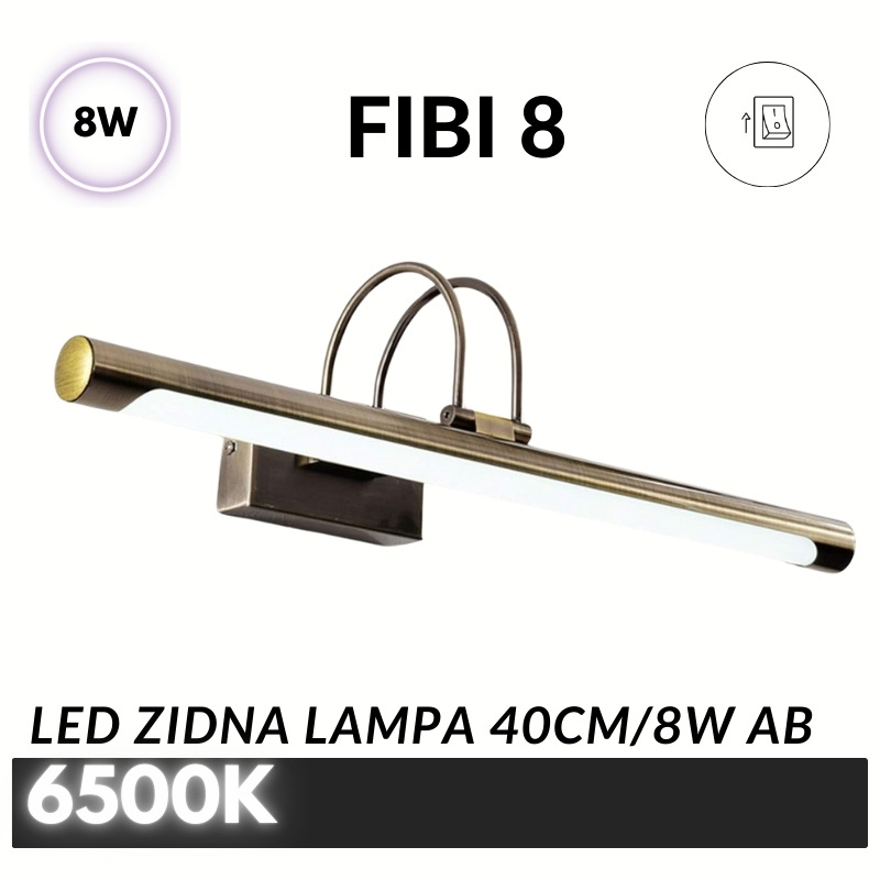 MEGGA, LED ZIDNA LAMPA 1240/40CM/8W 6500K AB FIB, 013326