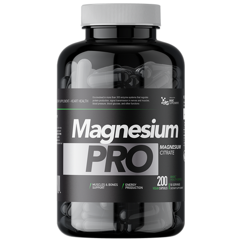 Basic Supplements Magnezijum Citrate Pro / 200 Vegan Capsule