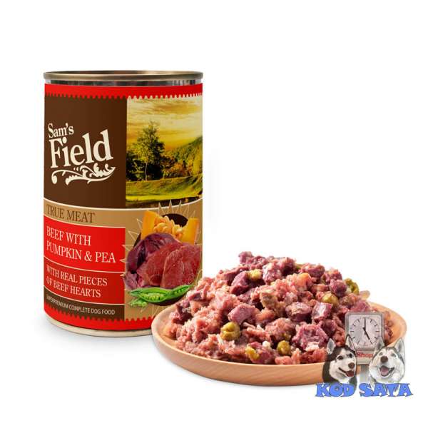 Sam's Field Konzerva Za Pse, Govedina, Bundeva i Grašak 6x400g