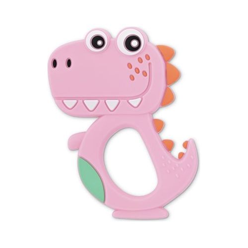 Lorelli Silikonska Glodalica Za Bebe Dino - Lucky Pink