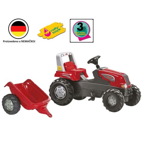 Rolly Toys Traktor junior sa kid prikolicom crveni