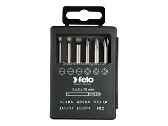 Felo Set bitova Industrial Bit-box Profi 73 mm SL/PH/XENO 03292716 6 kom