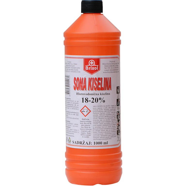 Sona kiselina HCL 18-20% 1l