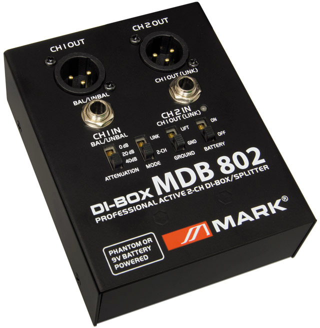 Mark MDB 802 aktivni 2 kanalni DI box