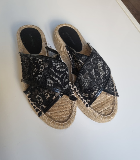 Zara papuce espadrile sa cipkom NOVE