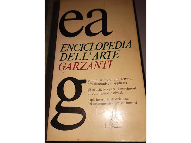 Enciclopedia dell`arte Garzanti,na francuskom,863str