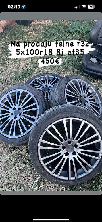 R32 Felne r18 5x100 et35 8j