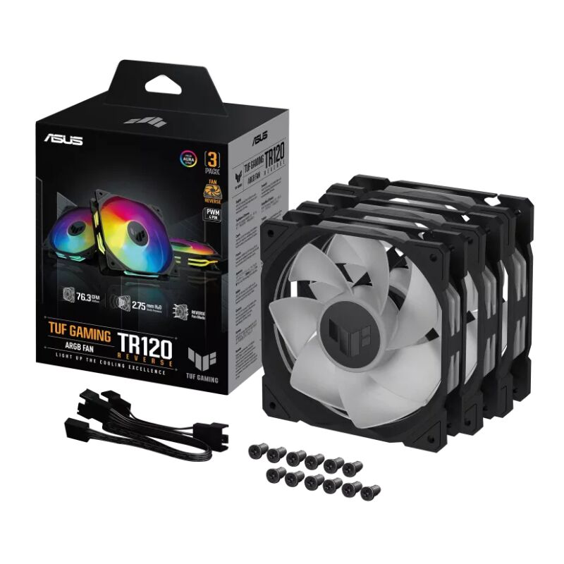 ASUS TUF GAMING TR120 ARGB REVERSE BLACK 3IN1 ventilator