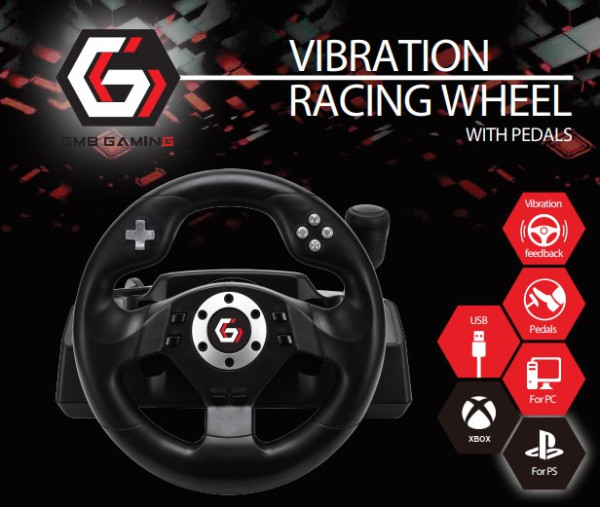 STR-M-40 **Gembird 7-in-1 RACEMASTER racing wheel (PC/PS3/PS4/XBOX360/XBOXONE/SWITCH/ANDROID)(5599)