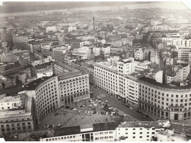 Beograd-Pogled iz Vazduha iznad Doma sindikata na Dunav