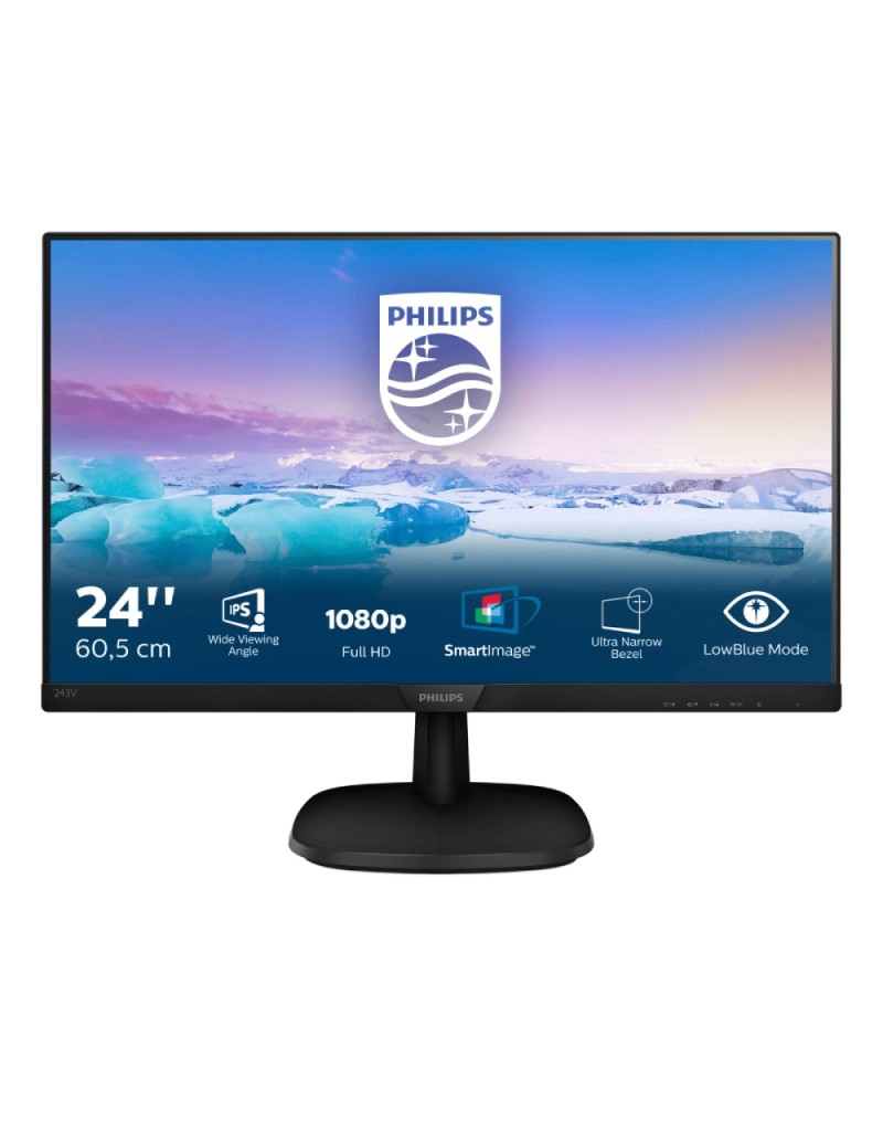 PHILIPS 243V7QDSB 00 23.8 IPS 1920x1080 75Hz 4ms GtG VGA,DVI,HDMI VESA