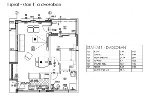 Prodajemo dvosoban stan, u izgradnji, 55m2, I sprat, Rudi Čajeveca