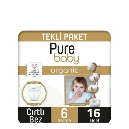 Pure Baby Pelene sa organskim pamukom veličine 6 16 pelena