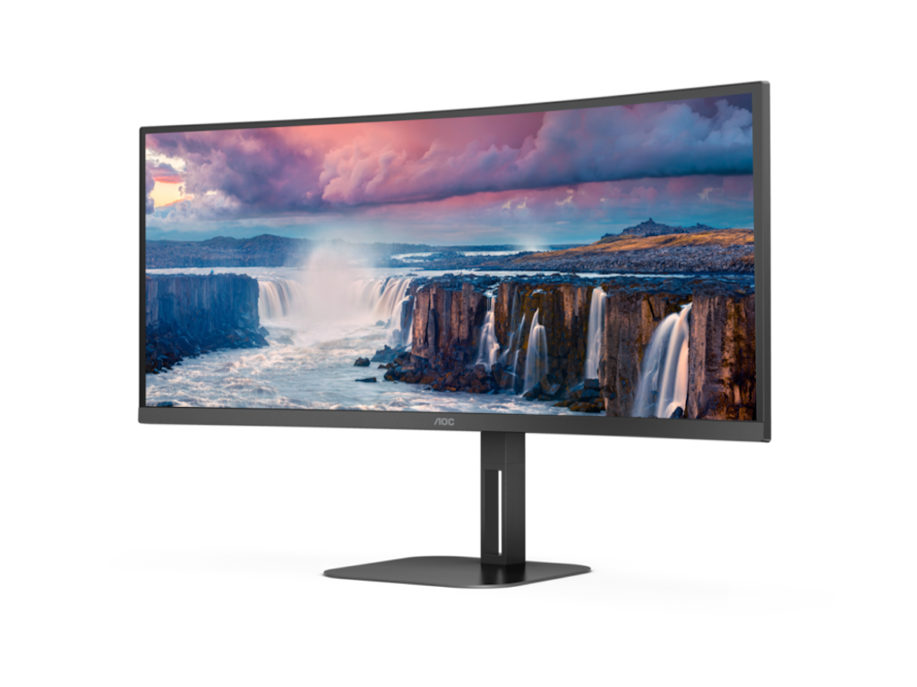 Monitor 34 AOC CU34V5C/BK, WQHD, VA, FreeSync, zakrivljeni, 100Hz, 1ms, HDMI, DPID EK000619438