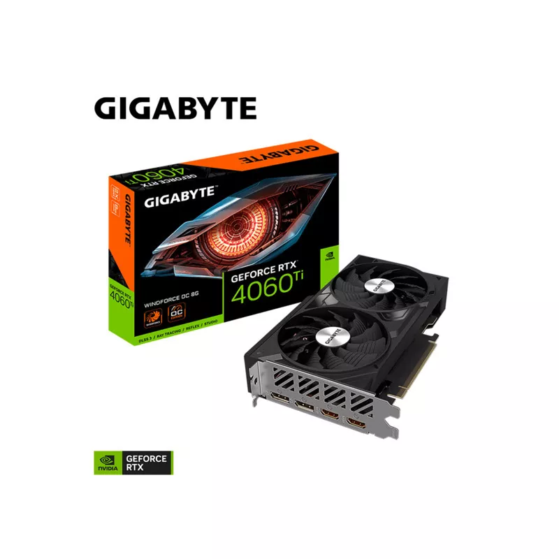 Grafička karta GIGABYTE RTX 4060 Ti GV-N406TWF2OC-8GD NVD/8GB/GDDR6/128bit/crna