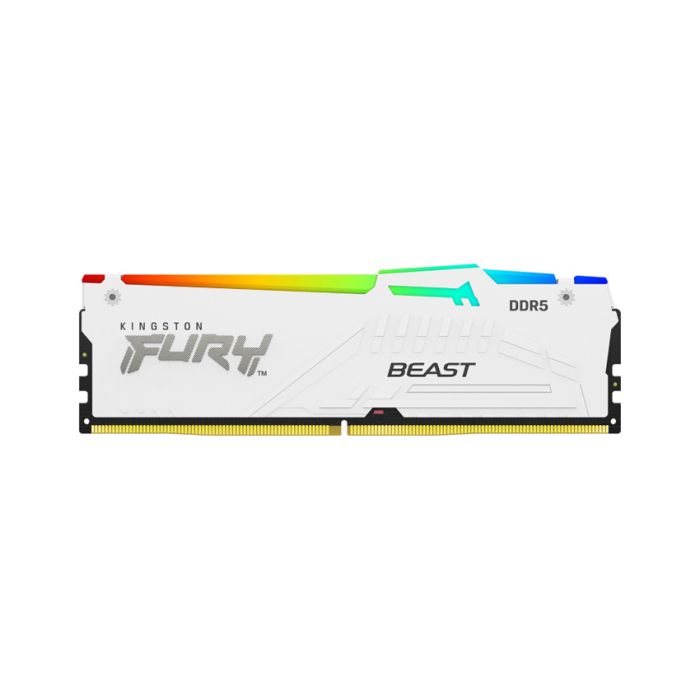 Ram memorija Kingston DIMM DDR5 16GB 6400MT/s KF564C32BWA-16 FURY Beast White RGB XMP