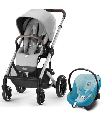 Cybex Balios S Lux kolica 2 u 1 sa auto sedištem Aton S2 - Lava Grey&Blue Turquoise