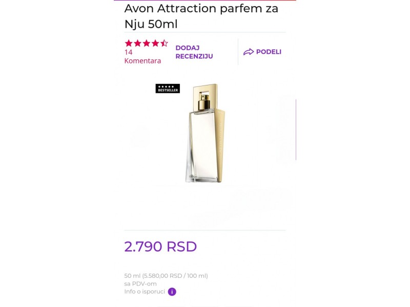 Avon Attraction parfem ( 50 ml ) - novo*akcija