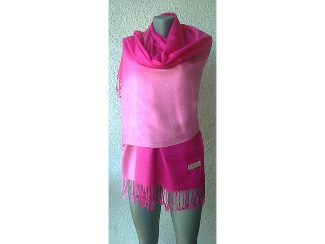 ešarpa ciklama roze 170x68 cm PASHMINA