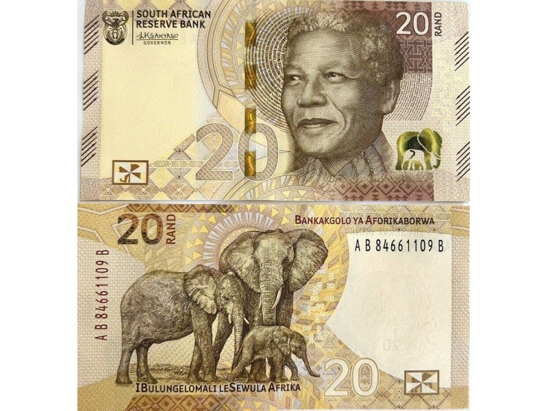 SOUTH AFRICA Južna Afrika 20 Rand 2023 UNC, P-149