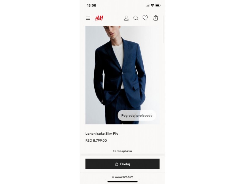 H&M muski sako lan i pamuk