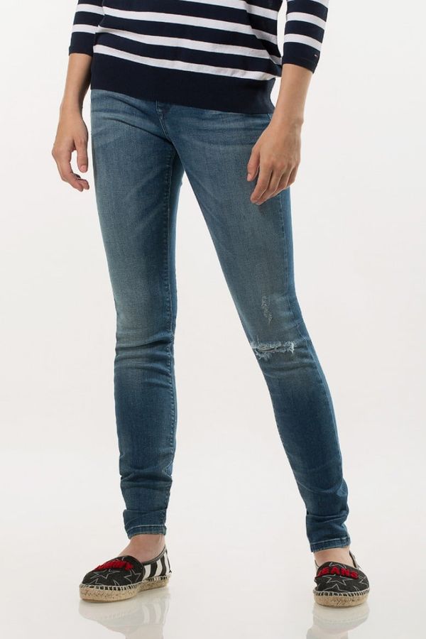 TOMMY JEANS JEANS - TOMMY HILFIGER HIGH RISE SKINNY SAN BLUE