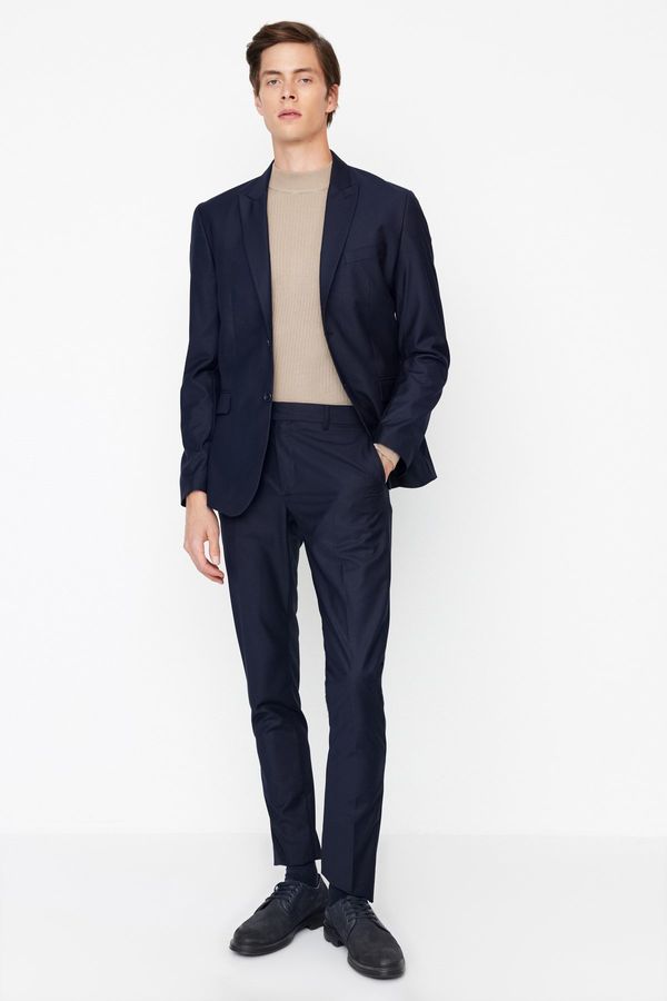 TRENDYOL NAVY BLUE MEN'S SLIM FIT TROUSERS