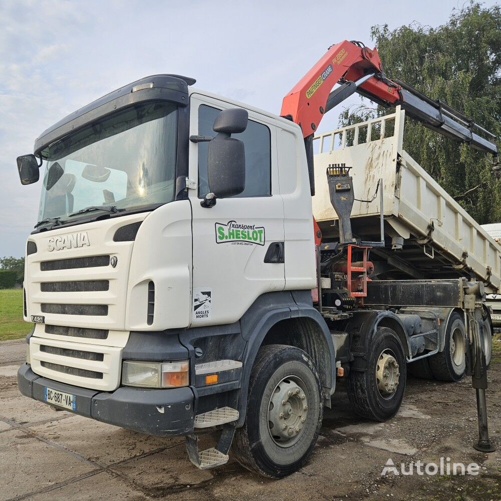 Scania R420 8x4 Tipper Crane Palfinger 23500 kiper