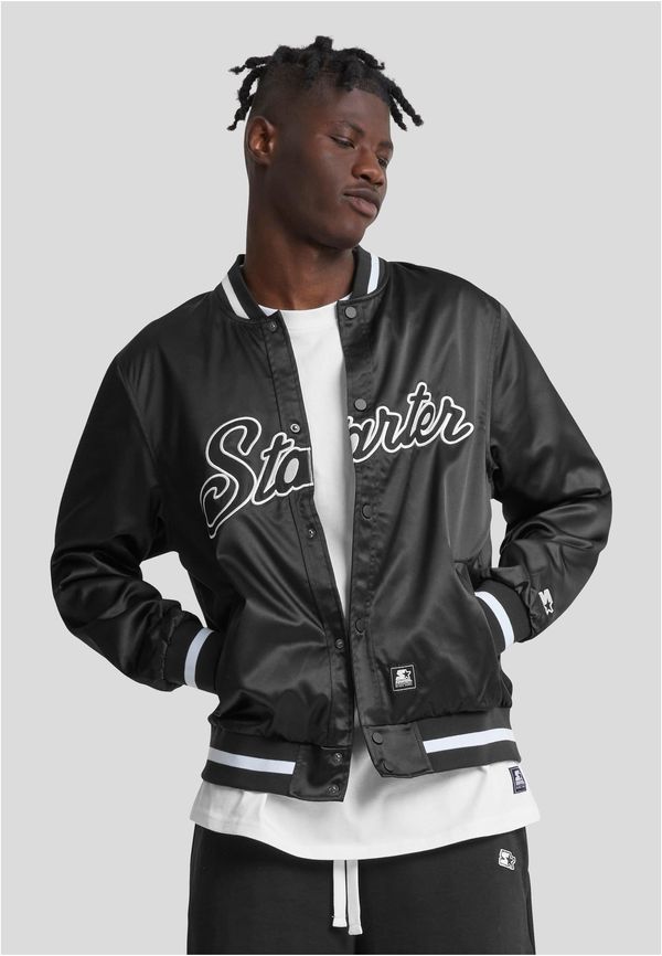 MEN'S STARTER JACKET SATIN COLLEGE BLACK