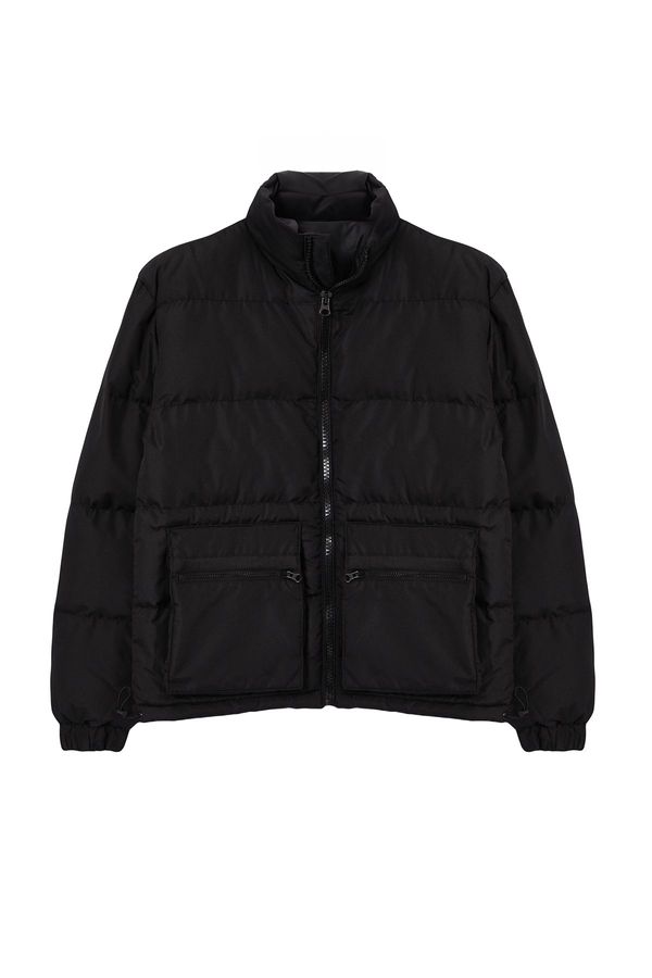 TRENDYOL BLACK REGULAR FIT PUFFER WINTER COAT
