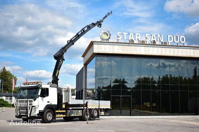 Volvo FM 410 6x2 PALFINGER PK 34002 EURO 6 FLY JIB kamion s ravnom platformom