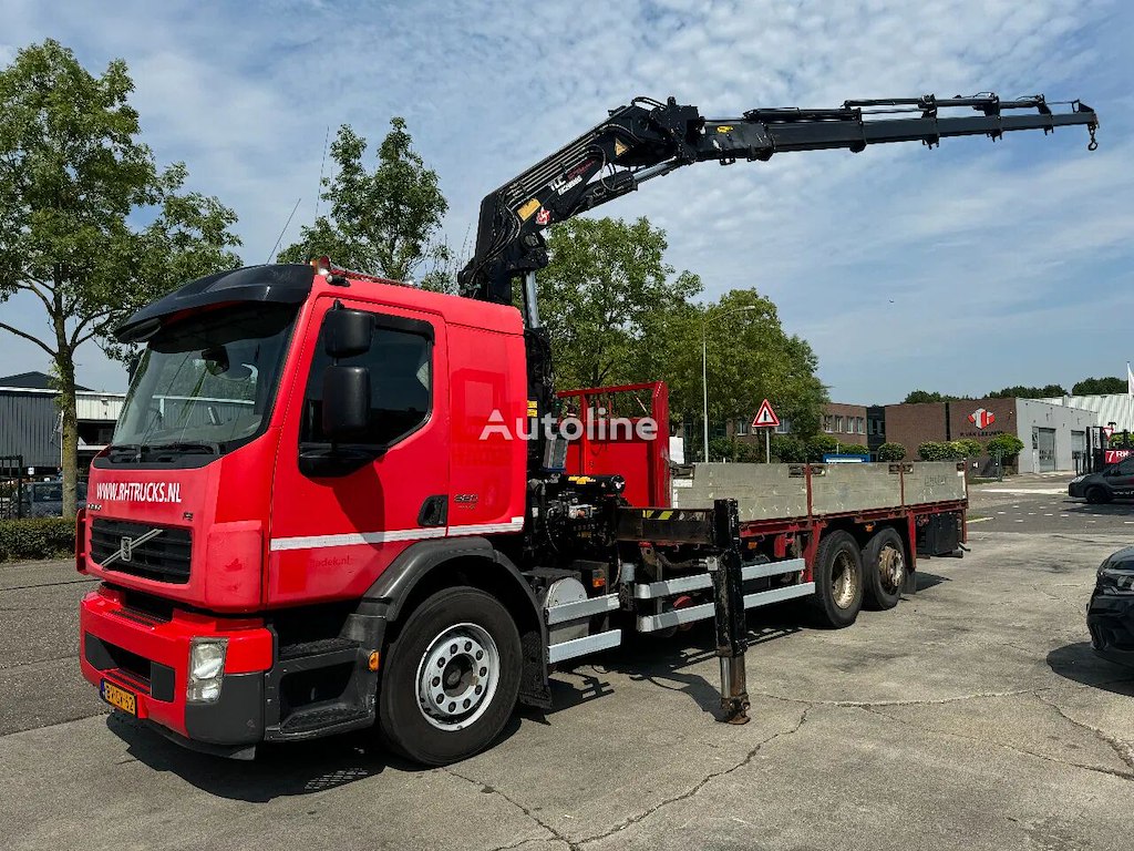 Volvo FE 320 6X2 TEREX 240-A5 CRANE + REMOTE CONTROL EURO 5 kamion s ravnom platformom