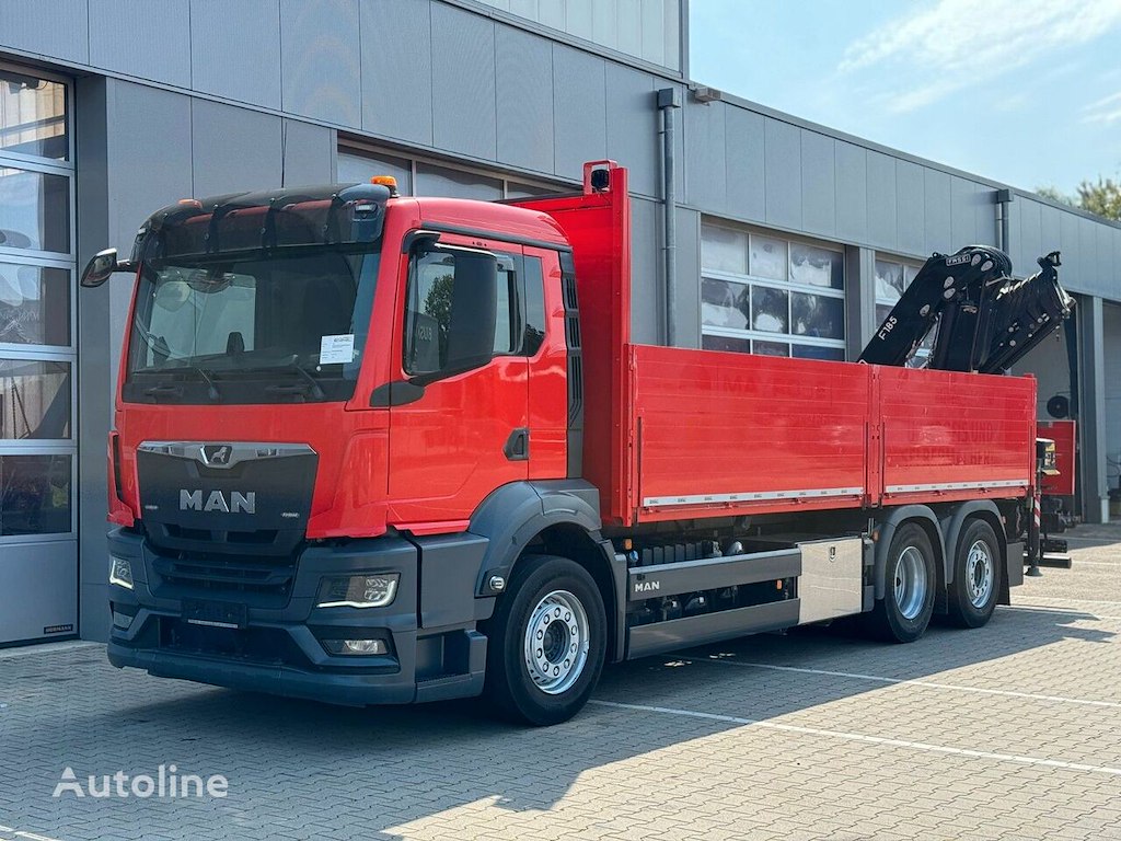 MAN TGS 26.430 Baustoffpritsche Fassi 185/6xAusschub kamion s ravnom platformom