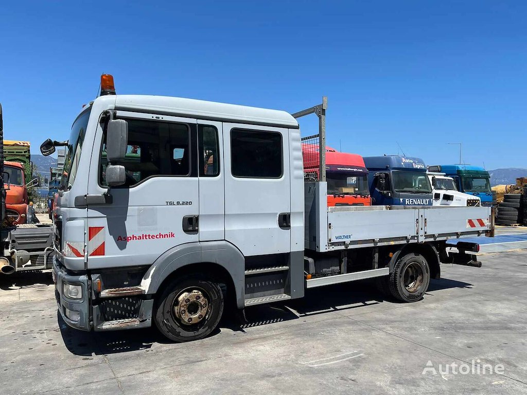 MAN TGL 8.220 4X2 DOKA kamion s ravnom platformom