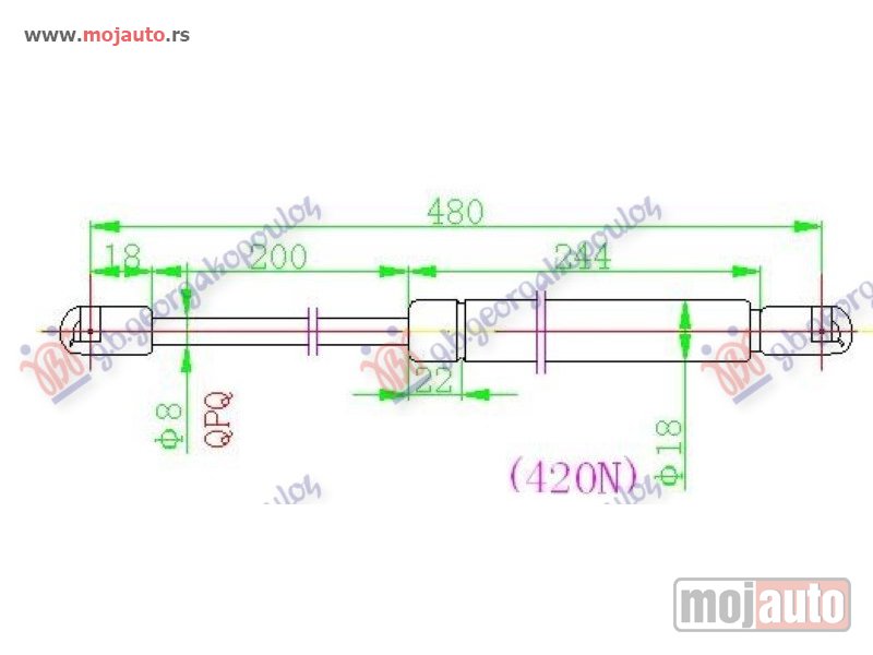 Amortizer haube i gepeka