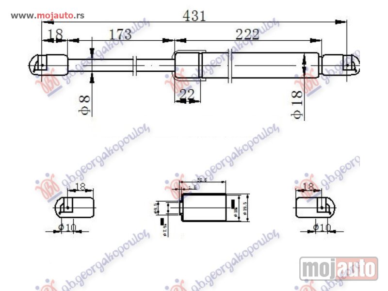 Amortizer haube i gepeka