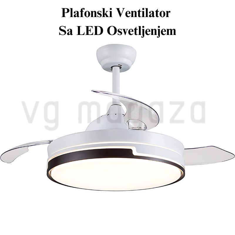 Plafonski Ventilator Sa Led Osvetljenjem Na Daljinski