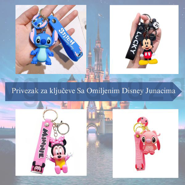 Privezak Za Ključeve ili Školsku Torbu Sa Disney Junacima