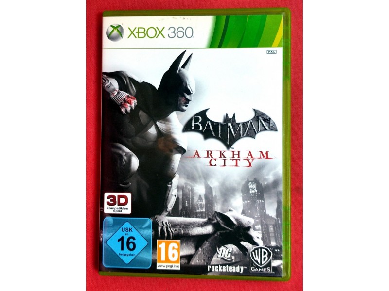 BATMAN Arkham City 3D / XBox 360 Originalna Igra