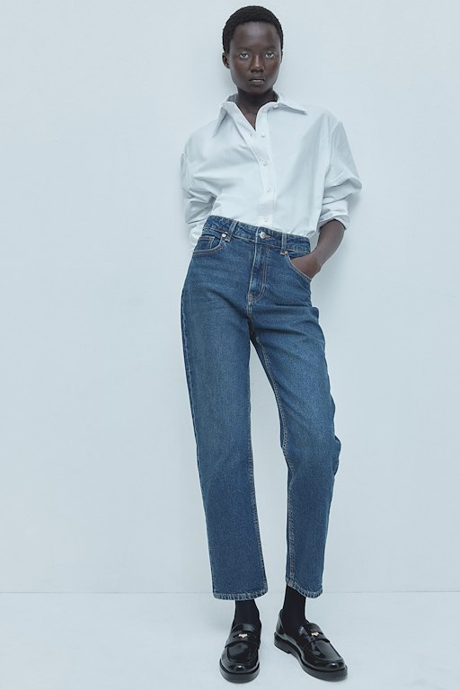 Slim Mom High Ankle Jeans