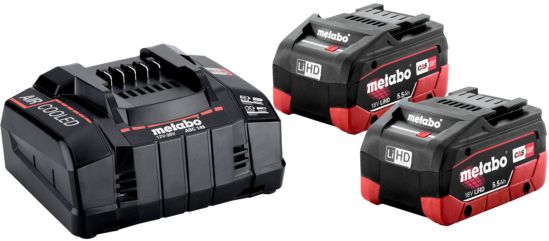 Metabo Basic Set baterija 2 x 5,5 Ah; 18V; brzi punjač ASC 145; za Metabo alate (685122000)