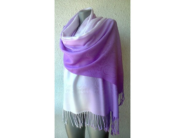 ešarpa ljubičasta nijanse 180x68 cm PASHMINA