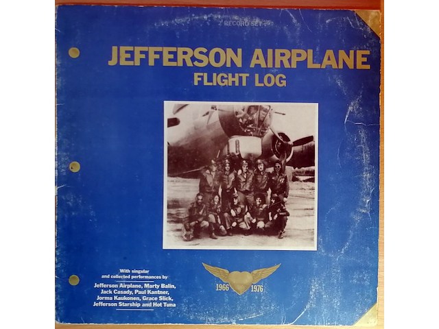 2LP JEFFERSON AIRPLANE - Flight Log (1978) VG+/VG/NM