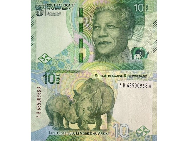 SOUTH AFRICA Južna Afrika 10 Rand 2023 UNC, P-148