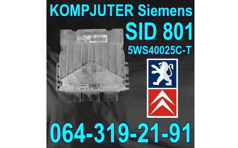 KOMPJUTER Siemens SID 801 Pežo Peugeot 5WS40025C-T Citroen