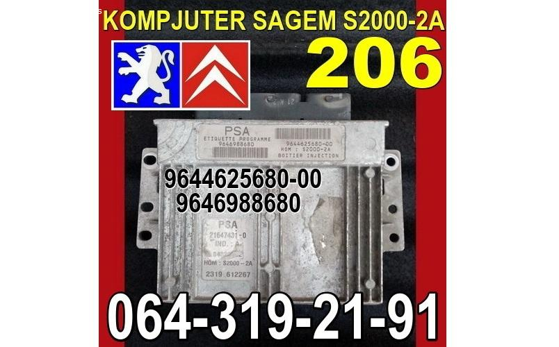 KOMPJUTER SAGEM S2000-2A, Pežo 206 1,4 Peugeot Citroen